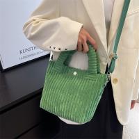 China Custom Cotton Corduroy Women's Crossbody Bag 20x10cm Eco-Friendly Nylon Button Shoulder Bag for sale