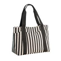 China Simple Stripe Diagonal Canvas Tote Bags Single Shoulder Bag for sale