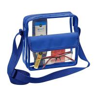 China Custom Logo Clear Crossbody Purse Bag Stadium Approved PVC Shoulder Tote 11x4.5x10.5 cm for sale