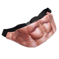 China Custom PU Dad Bod Fanny Pack Beer Belly Waist Bag 20x10cm Adjustable Strap for sale