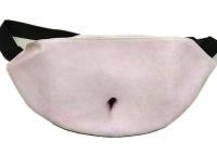 China Custom PU Dad Bod Fanny Pack Beer Belly Waist Bag 20x10cm Adjustable Strap for sale