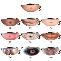 China Custom PU Dad Bod Fanny Pack Beer Belly Waist Bag 20x10cm Adjustable Strap for sale