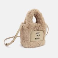 China Faux Fur Plush Tote Bag for Women 300x250x60mm Shoulder Crossbody Handbag for sale