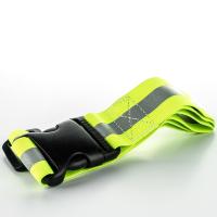 China High Visibility Reflective Safety Belt Adjustable 60-110cm Night Running Gear Elastic Waist Belt for sale