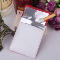 China Custom Logo Portable Travel Ashtray Bag 8x8cm Aluminium Foil EVA Outdoor Cigarette Ash Pouch for sale