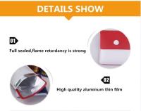 China Custom Logo Portable Travel Ashtray Bag 8x8cm Aluminium Foil EVA Outdoor Cigarette Ash Pouch for sale