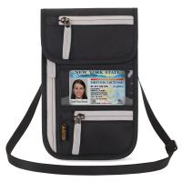 China Wholesale RFID Passport Wallet Crossbody Bag Nano Lotus Waterproof Fabric 23.5x15cm Adjustable Strap for sale