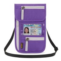 China Wholesale RFID Passport Wallet Crossbody Bag Nano Lotus Waterproof Fabric 23.5x15cm Adjustable Strap for sale