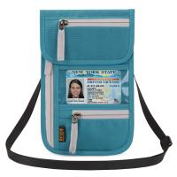 China Wholesale RFID Passport Wallet Crossbody Bag Nano Lotus Waterproof Fabric 23.5x15cm Adjustable Strap for sale