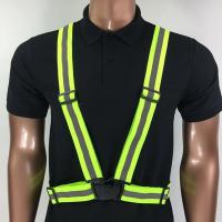 China Wholesale Adjustable Reflective Safety Vest 370-540mm High Visibility for Night Running Cycling for sale