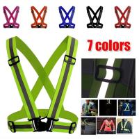 China Wholesale Adjustable Reflective Safety Vest 370-540mm High Visibility for Night Running Cycling for sale