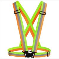 China Wholesale Adjustable Reflective Safety Vest 370-540mm High Visibility for Night Running Cycling for sale