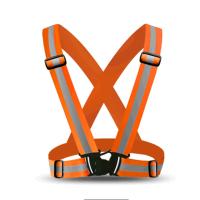 China Wholesale Adjustable Reflective Safety Vest 370-540mm High Visibility for Night Running Cycling for sale