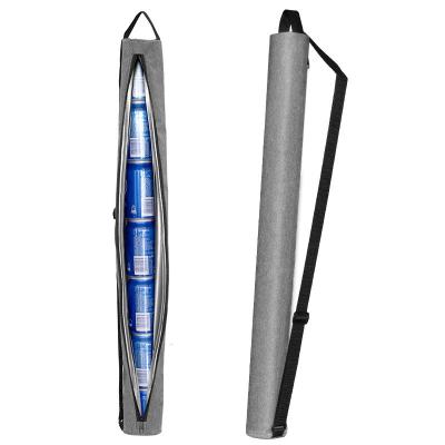 China Oxford Golf Wine Bag Cylinder Beer Cooler Bag Outdoor Portable Picnic Bag Thermal Insulation 7-Can Capacity for sale