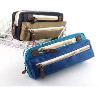 China Reversible Sequins Canvas Pencil Case 21x7cm Large Capacity School Stationery Bag for sale