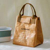 China Dupont Paper Insulated Lunch Bag 1000pcs MOQ OEM Custom Logo Waterproof Portable Tote for sale
