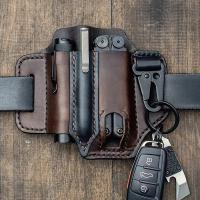 China Wholesale Tactical Multi Tool Belt Leather Holster 20x10cm Outdoor Camping Hunting Waist Pouch for sale