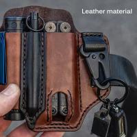 China Wholesale Tactical Multi Tool Belt Leather Holster 20x10cm Outdoor Camping Hunting Waist Pouch for sale