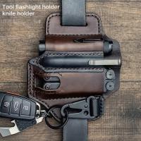 China Wholesale Tactical Multi Tool Belt Leather Holster 20x10cm Outdoor Camping Hunting Waist Pouch for sale