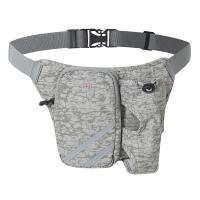China Customized Running Waist Bag for Phone Water Bottle Sports Fanny Pack 20x10cm Nylon Dual Pocket Running Belt for sale