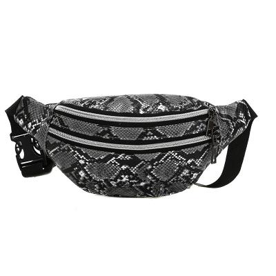 China Serpentine Waist Bag Women Fashion Fanny Pack Nylon 20x10cm Belt Pouch for Phone Card for sale