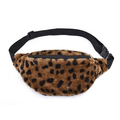 China Faux Rabbit Fur Waist Bag Winter Bum Bag 20x10cm Female Travel Hip Coins Phone Pouch for sale