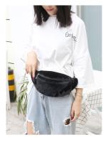 China Faux Rabbit Fur Waist Bag Winter Bum Bag 20x10cm Female Travel Hip Coins Phone Pouch for sale