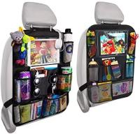 China Customized Car Backseat Organizer With Touch Screen Tablet Holder Car Seat Back Protectors for sale