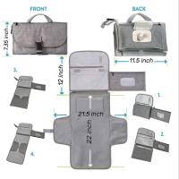 China Breathable Waterproof Baby Travel Changing Pad 35x25cm Custom Size for sale