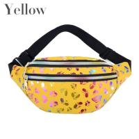 China Custom Nylon Printed Waist Bag 20x10cm for Women Kids Travel Festival Phone Pouch for sale