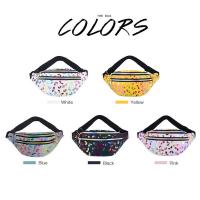 China Custom Nylon Printed Waist Bag 20x10cm for Women Kids Travel Festival Phone Pouch for sale