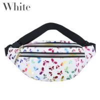 China Custom Nylon Printed Waist Bag 20x10cm for Women Kids Travel Festival Phone Pouch for sale