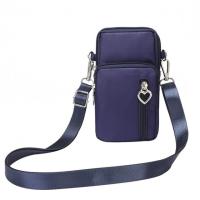 China Canvas Women Sports Mini Square Bag 20x10cm Multi Pocket Cellphone Pouch Outdoor Running Pack for sale