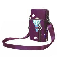 China Canvas Women Sports Mini Square Bag 20x10cm Multi Pocket Cellphone Pouch Outdoor Running Pack for sale