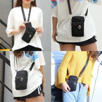 China Canvas Women Sports Mini Square Bag 20x10cm Multi Pocket Cellphone Pouch Outdoor Running Pack for sale