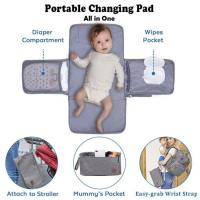 China Multifunctional Mommy Diaper Bag Oxford Cloth Stylish Travel Backpack with USB Port 500 Pcs MOQ for sale