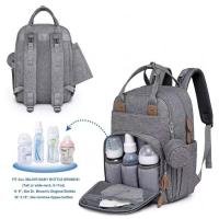 China Multifunctional Mommy Diaper Bag Oxford Cloth Stylish Travel Backpack with USB Port 500 Pcs MOQ for sale