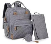China Multifunctional Mommy Diaper Bag Oxford Cloth Stylish Travel Backpack with USB Port 500 Pcs MOQ for sale
