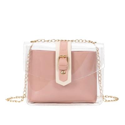 China Summer Transparent Clear PVC Jelly Shoulder Bag for sale