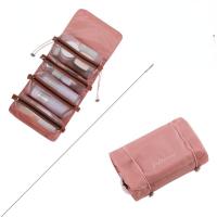 China Nylon Waterproof Travel Toiletry Bag Cosmetic Organizer for Makeup Brushes Lipstick Storage 100pcs MOQ for sale