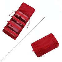 China Nylon Waterproof Travel Toiletry Bag Cosmetic Organizer for Makeup Brushes Lipstick Storage 100pcs MOQ for sale