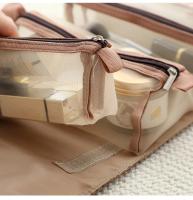 China Nylon Waterproof Travel Toiletry Bag Cosmetic Organizer for Makeup Brushes Lipstick Storage 100pcs MOQ for sale