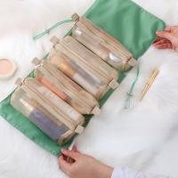 China Nylon Waterproof Travel Toiletry Bag Cosmetic Organizer for Makeup Brushes Lipstick Storage 100pcs MOQ for sale