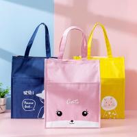 China Custom Design Cartoon Review Bag Student Cloth Art Portable Study Bag Student Tutorial Bag Random Pattern for sale