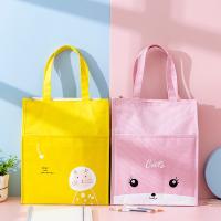 China Custom Design Cartoon Review Bag Student Cloth Art Portable Study Bag Student Tutorial Bag Random Pattern for sale