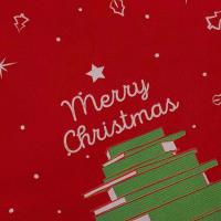 China Custom Christmas Canvas Tote Bag Reusable Santa Shopping Handbag Gift for Kids 40x35cm for sale