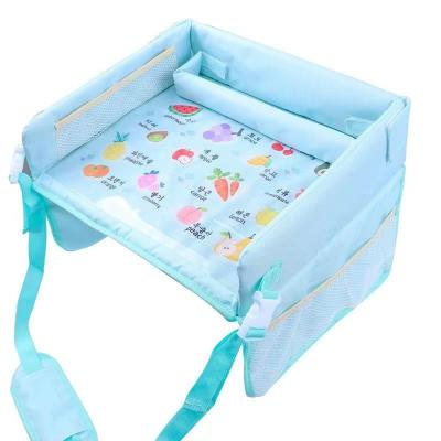 China Custom OEM Oxford Cloth PVC Baby Car Tray Table 38x31x9cm Kids Drink Holder for sale