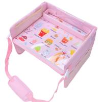 China Custom OEM Oxford Cloth PVC Baby Car Tray Table 38x31x9cm Kids Drink Holder for sale