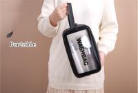 China Transparent Waterproof Travel Wash Bag Hanging Makeup Storage Pouch Large Capacity 26x9x16CM for sale