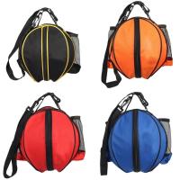 China Portable Sport Ball Shoulder Bag 24x14x23cm 600D Polyester Football Volleyball Storage Backpack for sale